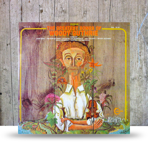 the-greatest-songs-of-woody-guthrie-disque-vinyle - Rock on wall
